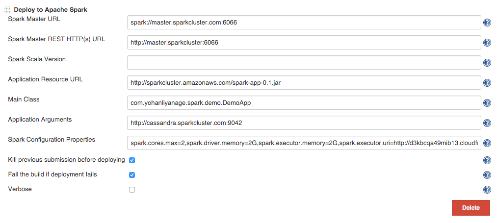 Github Yohanliyanagejenkins Spark Deploy A Jenkins Plugin That Allows To Deploy Stop